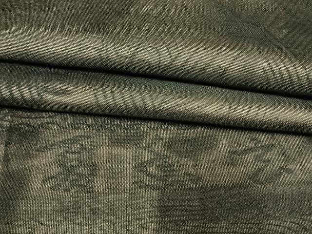 平和屋着物▽京の名門・菱屋六右ェ門　小紋　無双　紗袷　紗×紗　立波文　反端付き　正絹　逸品　AAAW7897fy