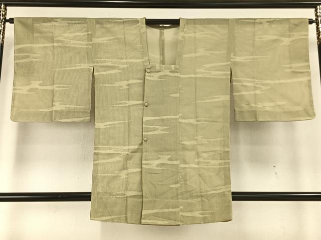 平和屋着物▽道行コート　スリーシーズン　春夏秋　塵除け　格子　黒地　銀糸　ロング丈　正絹　逸品　AAAZ9111fy 平和屋着物▽道行コート スリーシーズン 春夏秋 塵除け 格子 黒地 銀糸