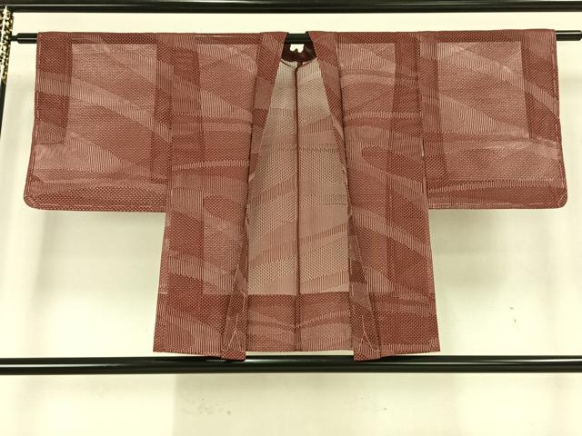 平和屋着物▽羽織　スリーシーズン　春夏秋　塵除け　幾何学文様　正絹　逸品　未使用　AAAW7986fy