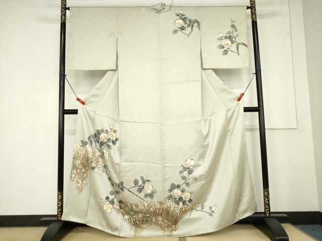 平和屋着物●訪問着　枝椿文　正絹　逸品　AAAW8113ma