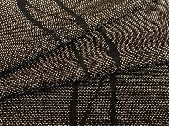 平和屋着物●本場大島紬　泥染め　カタス7マルキ　変わり縞　正絹　逸品　AAAW9105zg