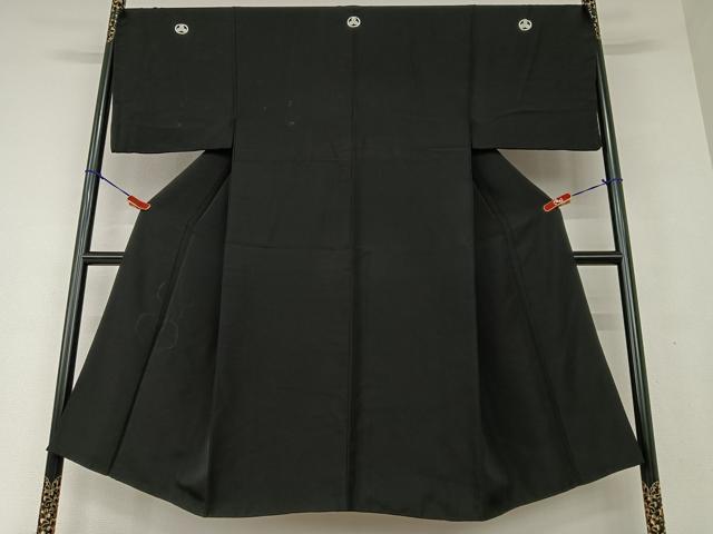 平和屋着物●男性　紋付き　正絹　逸品　AAAW9110zg