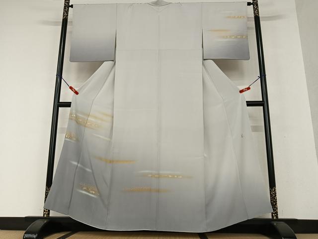 平和屋着物●人間国宝　福田喜三郎　訪問着　箔散らし　暈し染め　金彩　正絹　逸品　AAAW9124zg