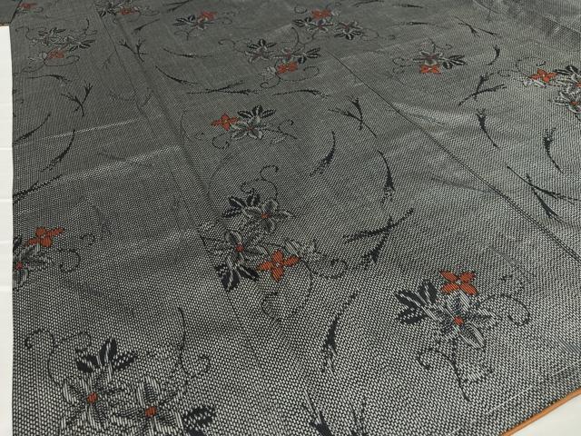 平和屋着物○上質な紬 枝花文 正絹 逸品 AAAW9129zg