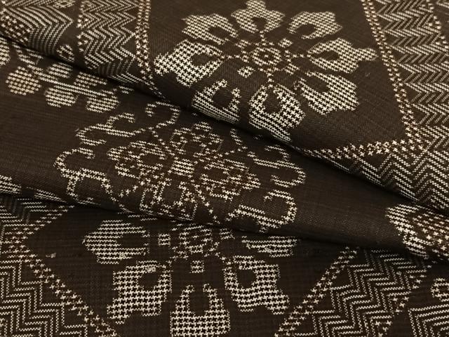 平和屋着物●本場大島紬　龍郷絣　正絹　逸品　AAAW9146zg