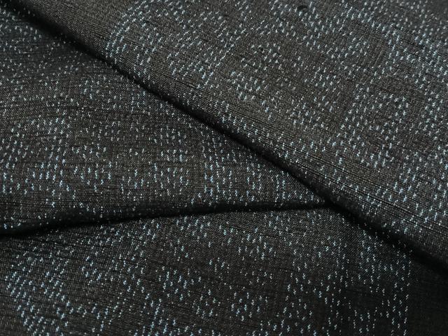 平和屋着物●結城紬　花亀甲文　正絹　逸品　AAAW9175zg