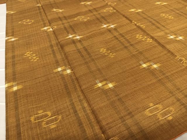 平和屋着物○塩沢紬 市松文様 正絹 逸品 DAAU0672tw