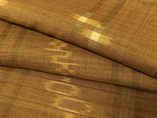 平和屋着物●国指定重要無形文化財　本場久米島紬　手織　正絹　逸品　AAAW9197zg