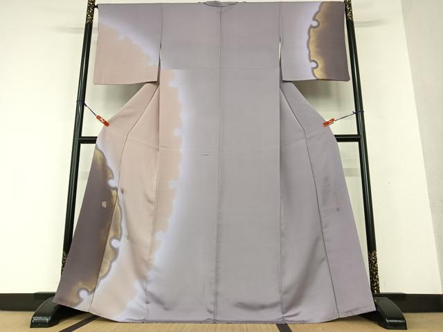 平和屋着物●奥村悟　訪問着　竹屋町刺繍　雪輪重ね文　源氏香　暈し染め　金彩　正絹　逸品　AAAW9227zg