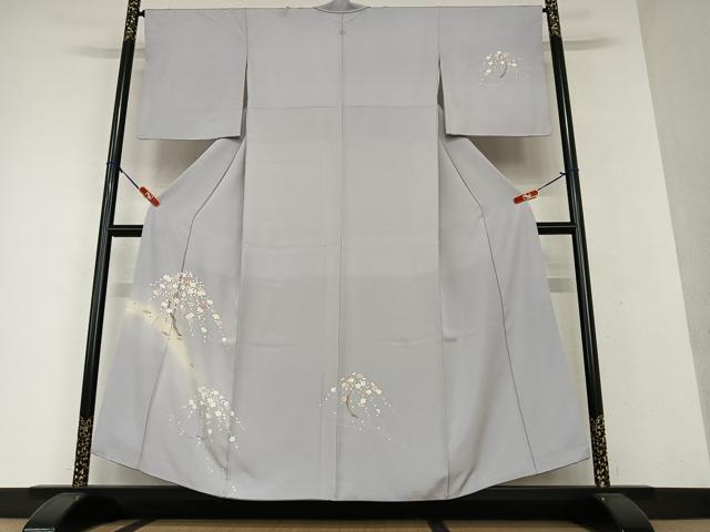 平和屋着物●訪問着　枝梅文　暈し染め　正絹　逸品　AAAW9237zg