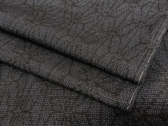 平和屋着物●結城紬　100亀甲　麻の葉文様　正絹　逸品　未使用　AAAW9240zg