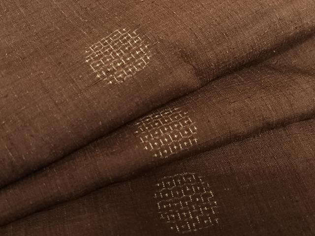 平和屋着物●本場結城紬　重要無形文化財　80亀甲　飛び亀甲柄　正絹　逸品　AAAW9245zg