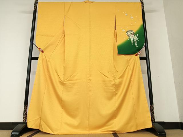 平和屋着物●小振袖　二尺袖　花鞠文　暈し染め　金彩　洗える着物　AAAW9262zg