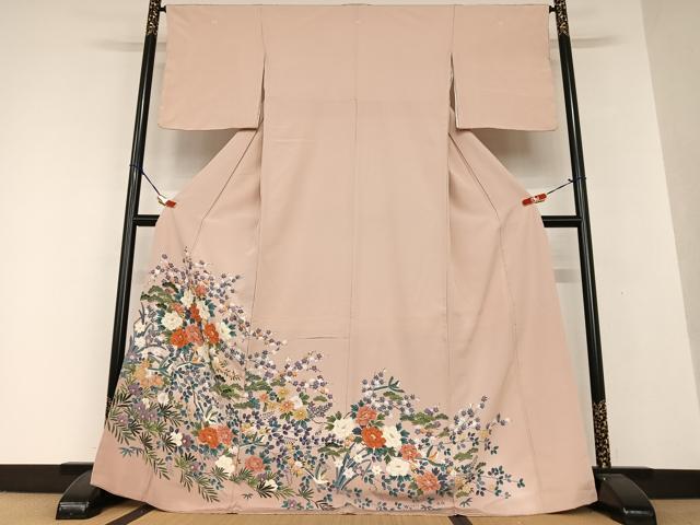 平和屋着物●豪華色留袖　友禅　花鳥文　暈し染め　正絹　逸品　AAAW9280zg