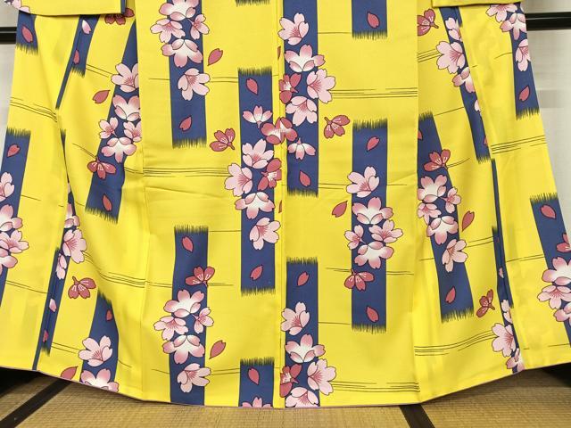 平和屋着物○小振袖 二尺袖 舞桜 洗える着物 AAAW9286zg