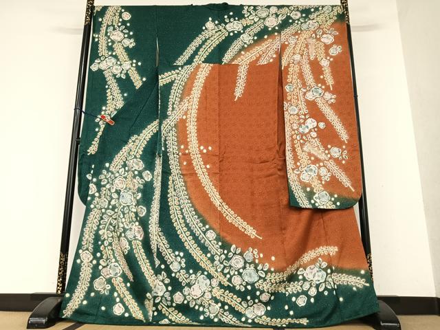 平和屋着物●豪華振袖　辻が花　暈し染め　金彩　正絹　逸品　AAAW9313zg