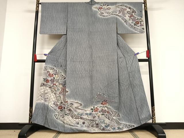 平和屋着物●訪問着　辻が花　暈し染め　正絹　逸品　AAAX0022np