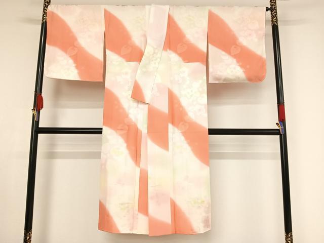 平和屋着物●長襦袢　袷　辻が花地紋　暈し染め　正絹　逸品　AAAX0030np