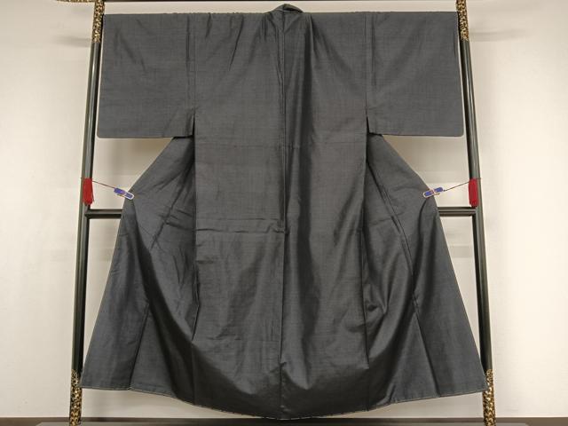 平和屋着物●男性　紬　格子　正絹　逸品　未使用　AAAX0069np