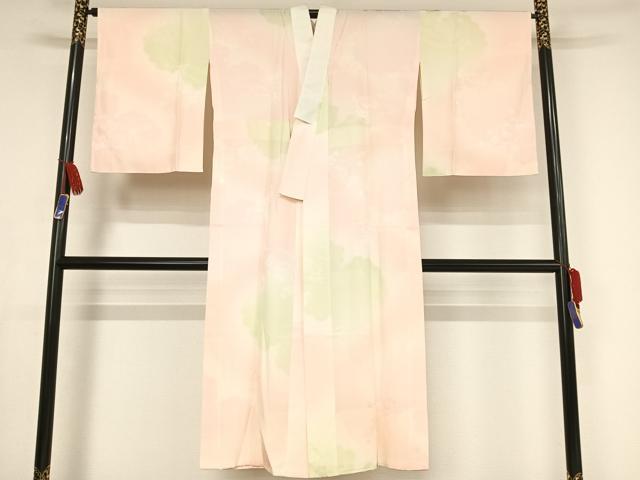 平和屋着物●長襦袢　無双仕立て　花鳥吉祥文　暈し染め　正絹　逸品　未使用　AAAX0071np