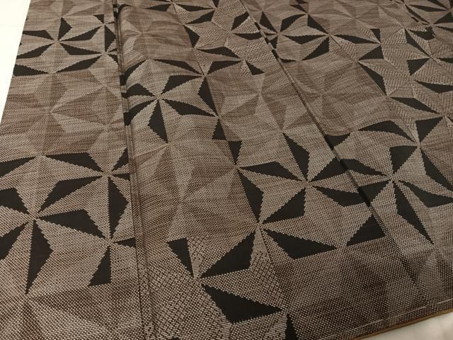 平和屋着物○本場大島紬 カタス7マルキ 麻の葉文様 正絹 逸品 未使用
