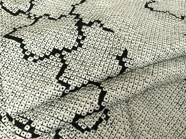 平和屋着物●本疋田絞り　小紋　桜　正絹　逸品　AAAX0142np