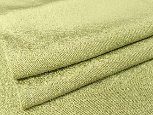 平和屋着物●上質な色無地　抹茶色　正絹　逸品　未使用　AAAX0166np