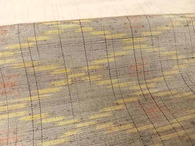 平和屋着物○訪問着 紬地 横段文 正絹 逸品 AAAX0231np