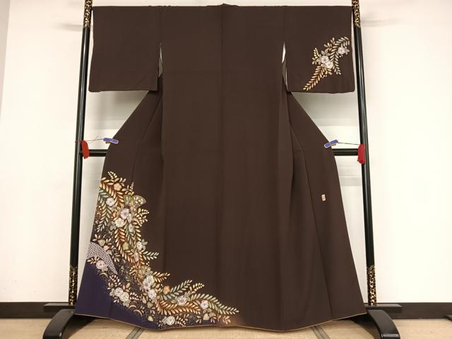 平和屋着物●越後十日町の一流染匠　桐屋・翠山工房　訪問着　辻が花　絞り　暈し染め　金彩　やまと誂製　正絹　逸品　AAAX0242np