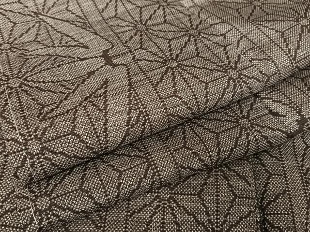 平和屋着物●本場大島紬　カタス9マルキ　笹　麻の葉正絹　逸品　未使用　AAAX0252np