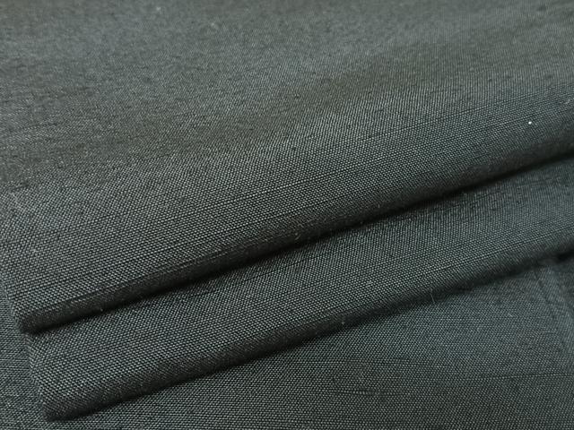 平和屋着物●男性　紬　色無地　深縹色　正絹　逸品　AAAX0275np