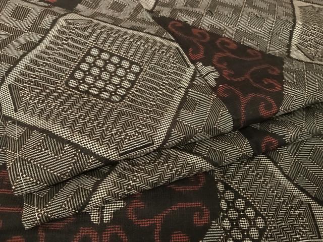 平和屋着物●本場大島紬　龍郷絣　正絹　逸品　未使用　AAAX0390np