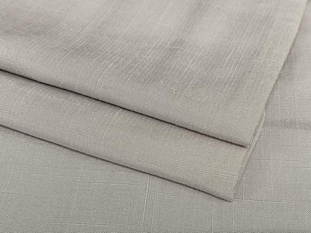 平和屋着物●上質な紬　色無地　梅鼠色　正絹　逸品　AAAX0569zg
