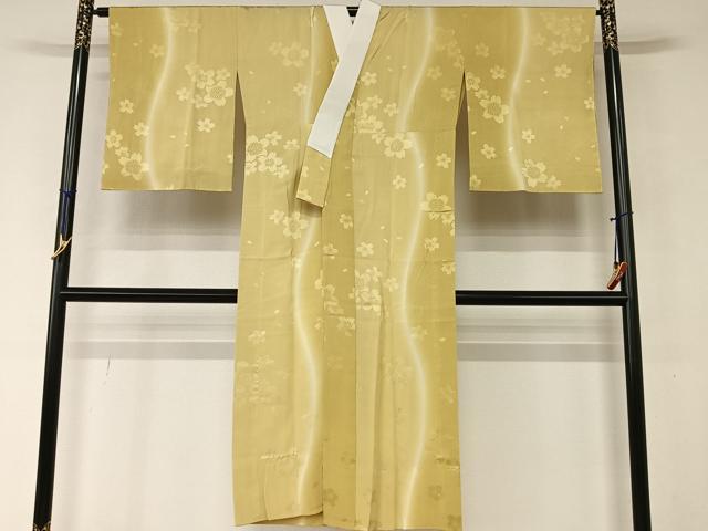 平和屋着物○長襦袢 無双仕立て 舞桜地紋 やまと誂製 正絹 逸品 AAAX0578zg