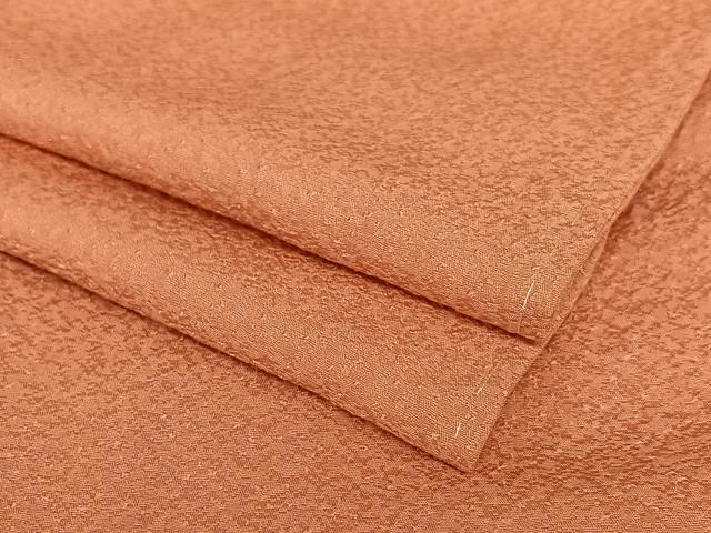 平和屋着物●上質な色無地　甚三紅色　正絹　逸品　未使用　AAAX0634zg