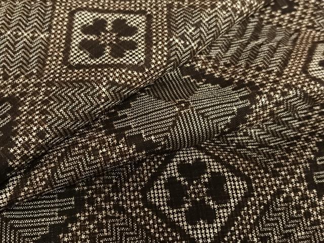 平和屋着物●本場大島紬　龍郷絣　正絹　逸品　AAAX0722zg