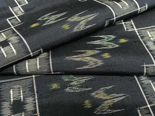 平和屋着物●本場琉球紬　飛鳥文　正絹　逸品　AAAX0753zg