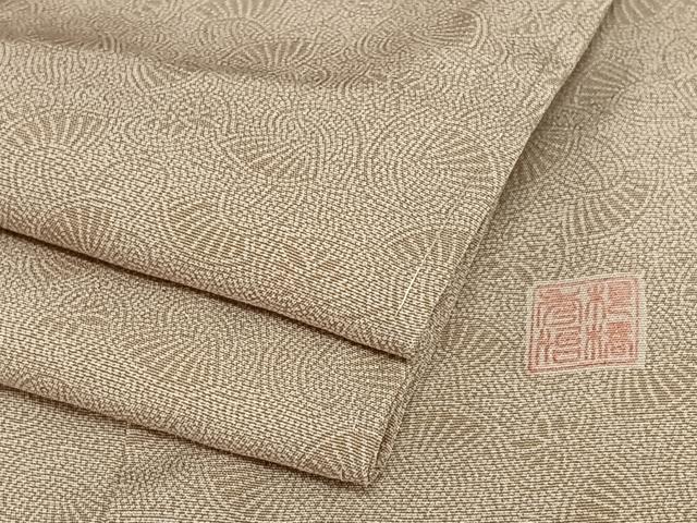 平和屋着物●現代の名工　根橋秀治　東京染　江戸小紋　舞扇文　正絹　逸品　AAAX0761zg