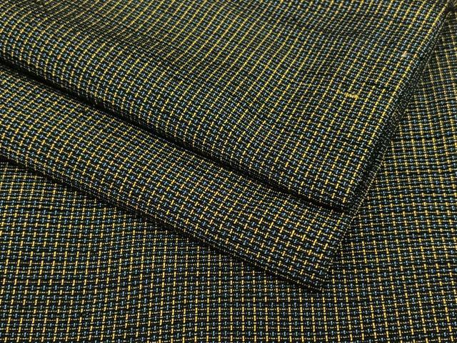 平和屋着物●男性　紬　格子　正絹　逸品　AAAX0798zg