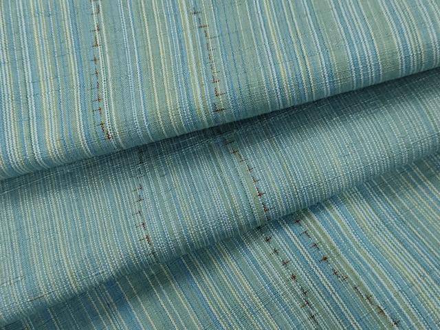 平和屋着物▽上質な紬　単衣　立涌文　正絹　逸品　AAAX1626sx