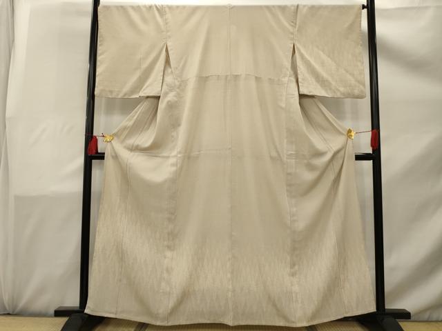 平和屋着物▽訪問着　本塩沢　単衣　110亀甲　樹林文　正絹　逸品　AAAX1627sx