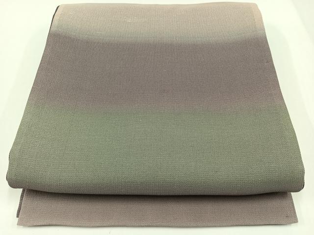 平和屋着物●夏物　石川県指定無形文化財　夏牛首紬　白山工房　手織り　全通柄袋帯　横段文　正絹　逸品　AAAX4000jh