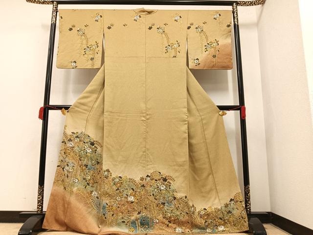 平和屋着物●訪問着　絞り　辻が花　暈し染め　正絹　逸品　AAAX5002ph
