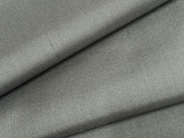 平和屋着物▽本場染大島紬　単衣　灰青色　正絹　逸品　AAAX5308fy