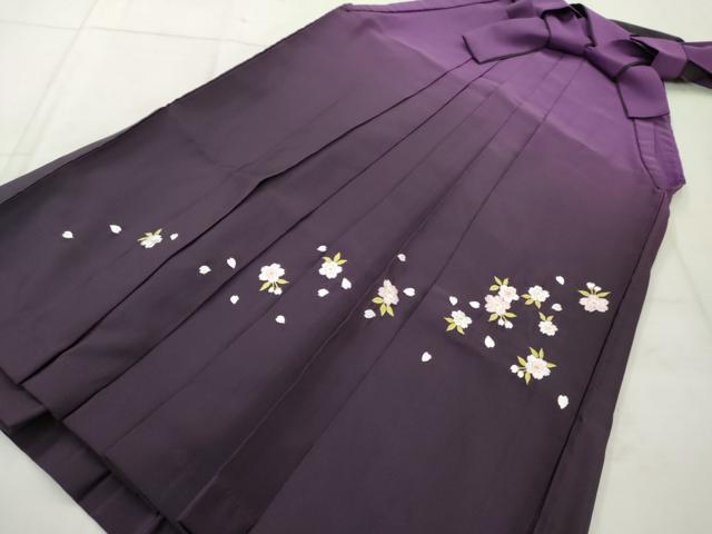 平和屋着物●女性　行灯袴　刺繍　舞花文　暈し染め　金糸　卒業式　洗える着物　AAAX5845cs