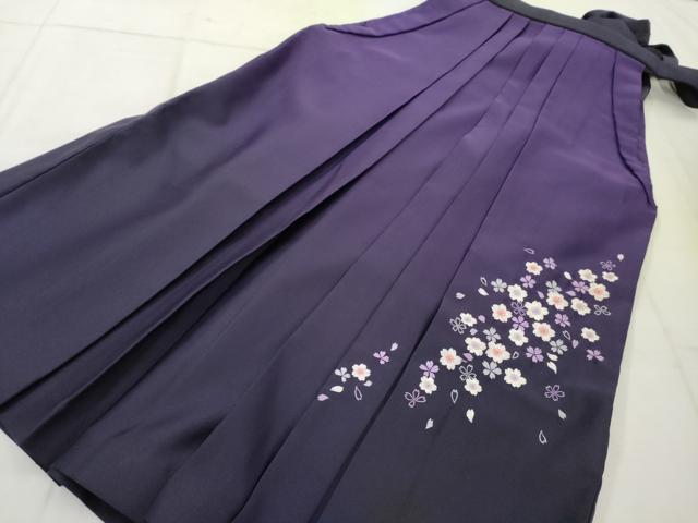 平和屋着物●女性　行灯袴　刺繍　舞花文　暈し染め　金糸　卒業式　洗える着物　AAAX5847cs