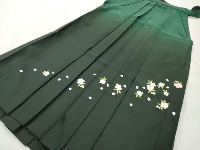 平和屋着物●女性　行灯袴　刺繍　舞花文　暈し染め　金糸　卒業式　洗える着物　AAAX5848cs