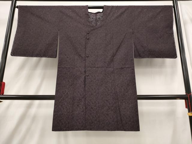 平和屋着物▽道行コート　スリーシーズン　春夏秋　塵除け　草花文　正絹　逸品　未使用　AAAX6736st