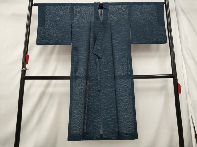 平和屋着物▽道中着　スリーシーズン　春夏秋　塵除け　芝文　正絹　逸品　AAAX6834st