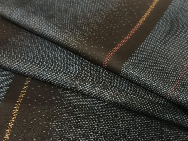 平和屋着物●本場大島紬　カタス7マルキ　麻の葉間道　正絹　逸品　AAAY0054zg